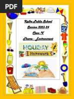 Class 6 Holiday Homework | PDF