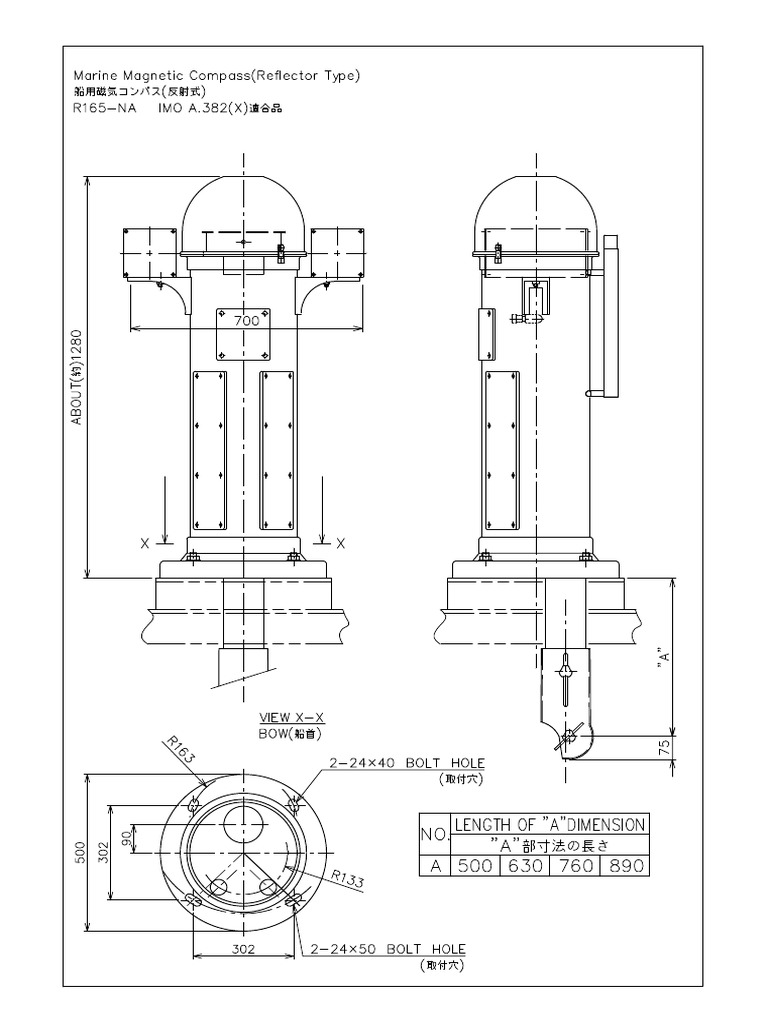 R165-NA Reflection Magnetic Compasses Osaka Nunotani Seiki | PDF