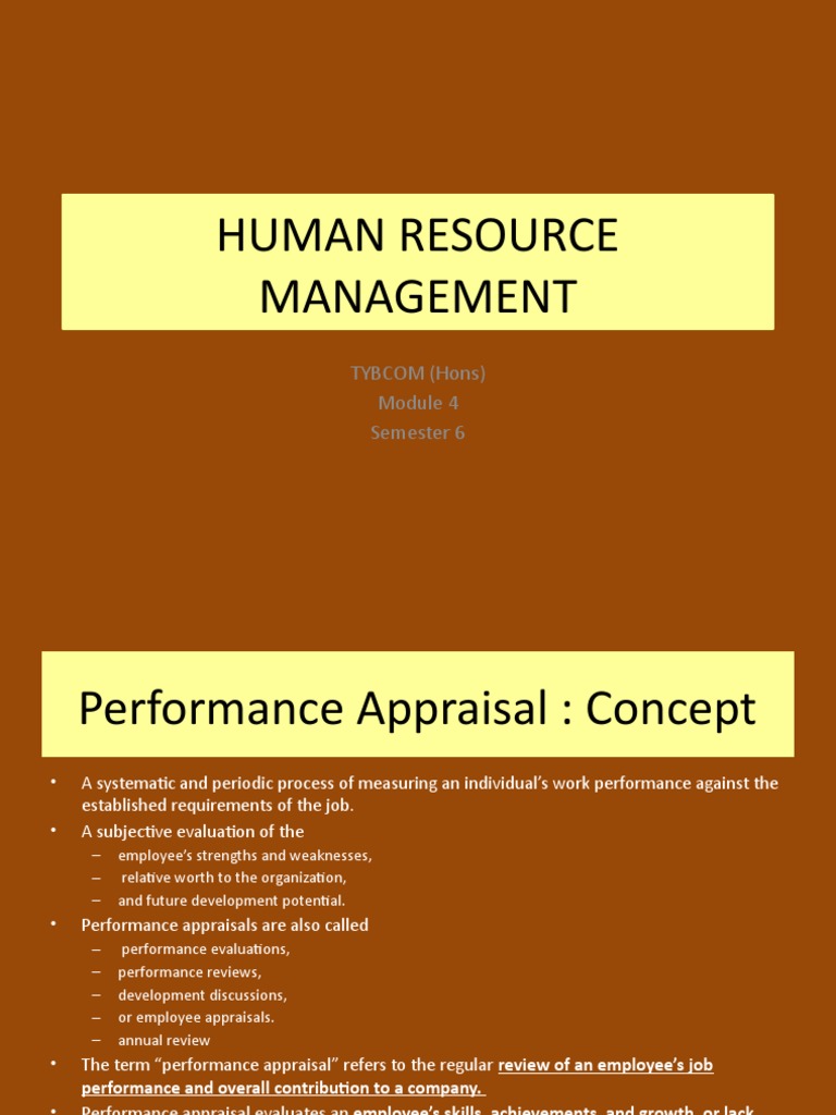 Module IV OBHRM | PDF | Performance Appraisal | Incentive