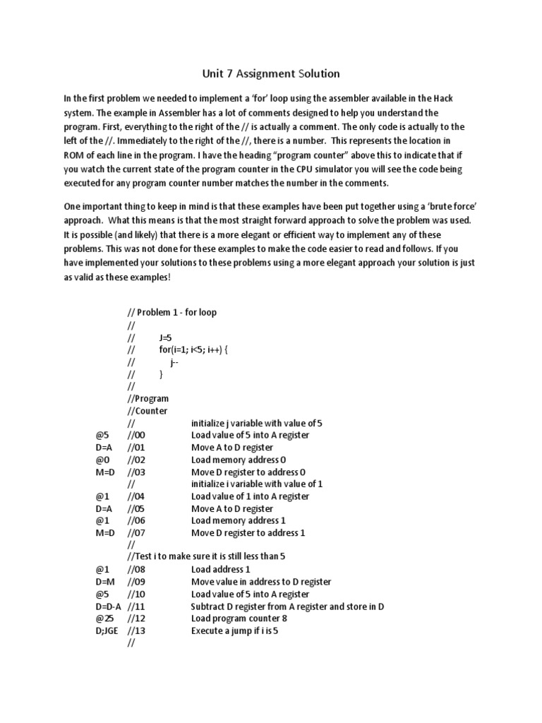 Unit 7 Assignment Solution | PDF | Assembly Language | Software Development