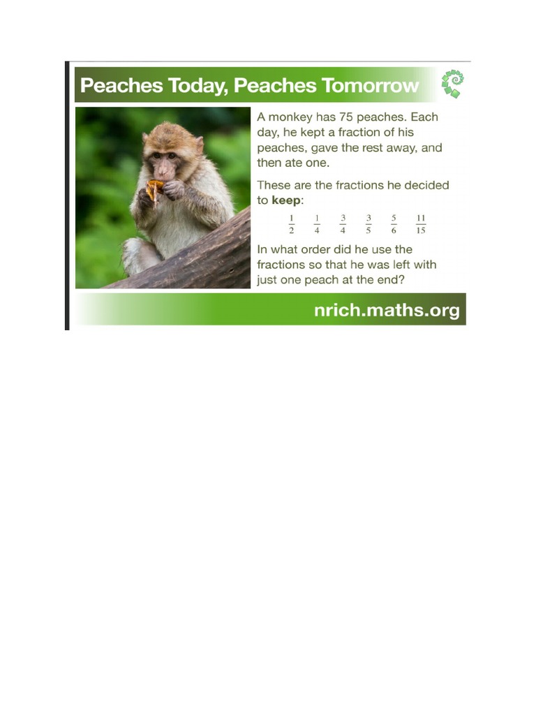 Monkey Peaches Nrich | PDF