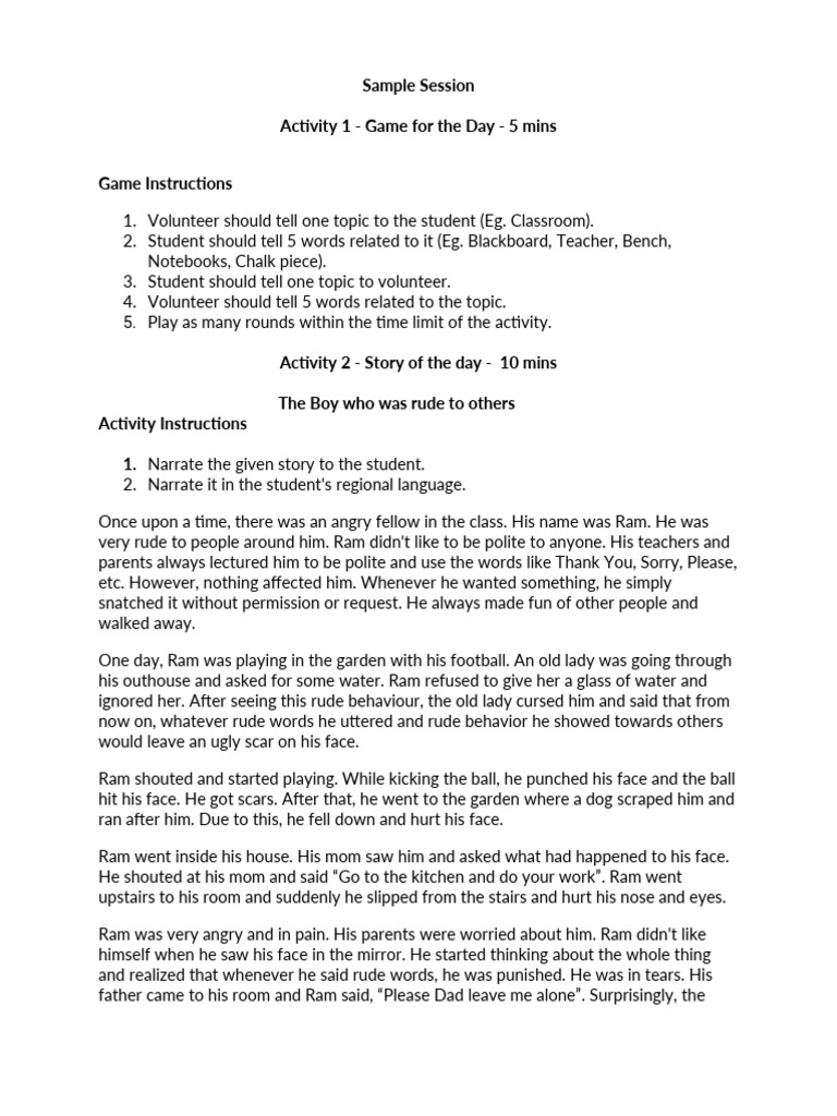 Story Writing For Children | PDF