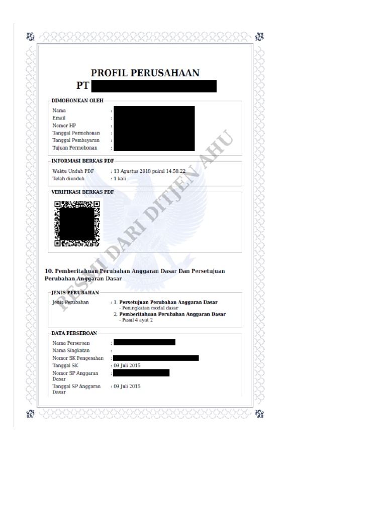 Sample Profil AHU Online | PDF