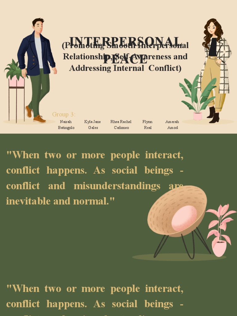 g3 Interpersonal Peace | PDF | Self Awareness | Interpersonal Relationships