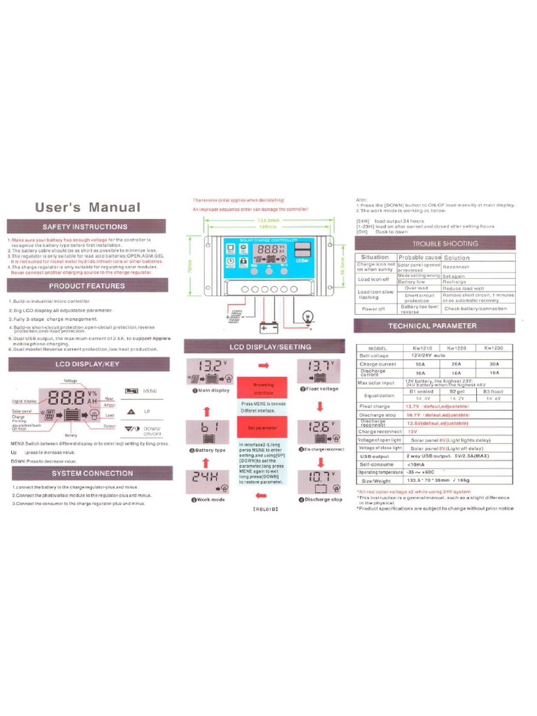 Manual PWM 30a Allpowers | PDF