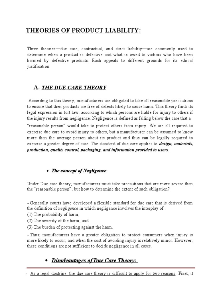Product Liability | PDF | Product Liability | Negligence