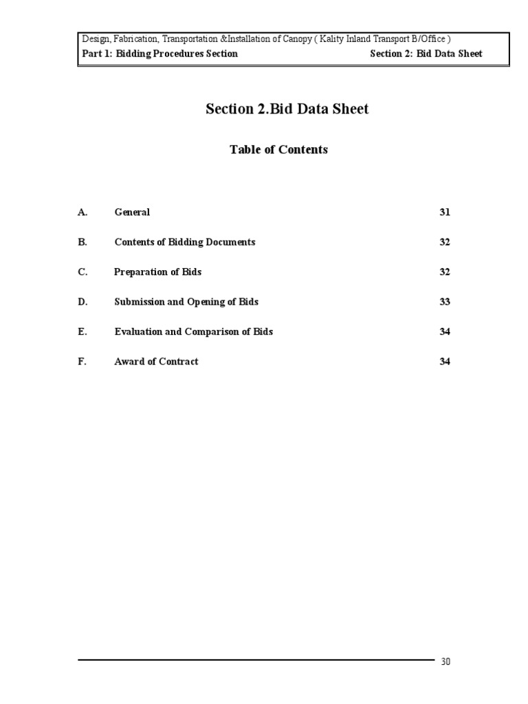 3-Section 2 - Bid Data Sheet | Download Free PDF | Ethiopia | Procurement