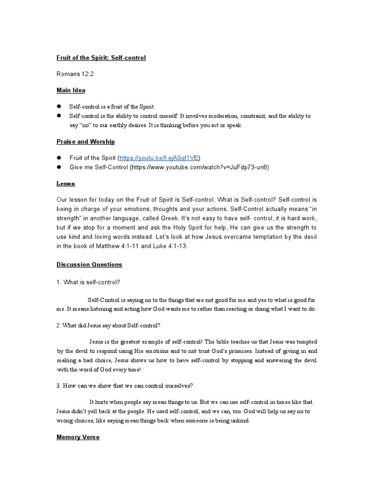 Self Control | PDF | Self Control | Self-Management