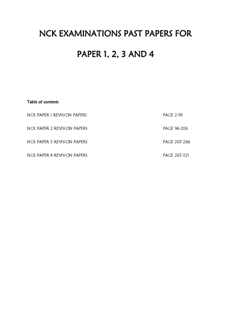 NCK All Past Papers | PDF | Respiratory Diseases | Pneumonia