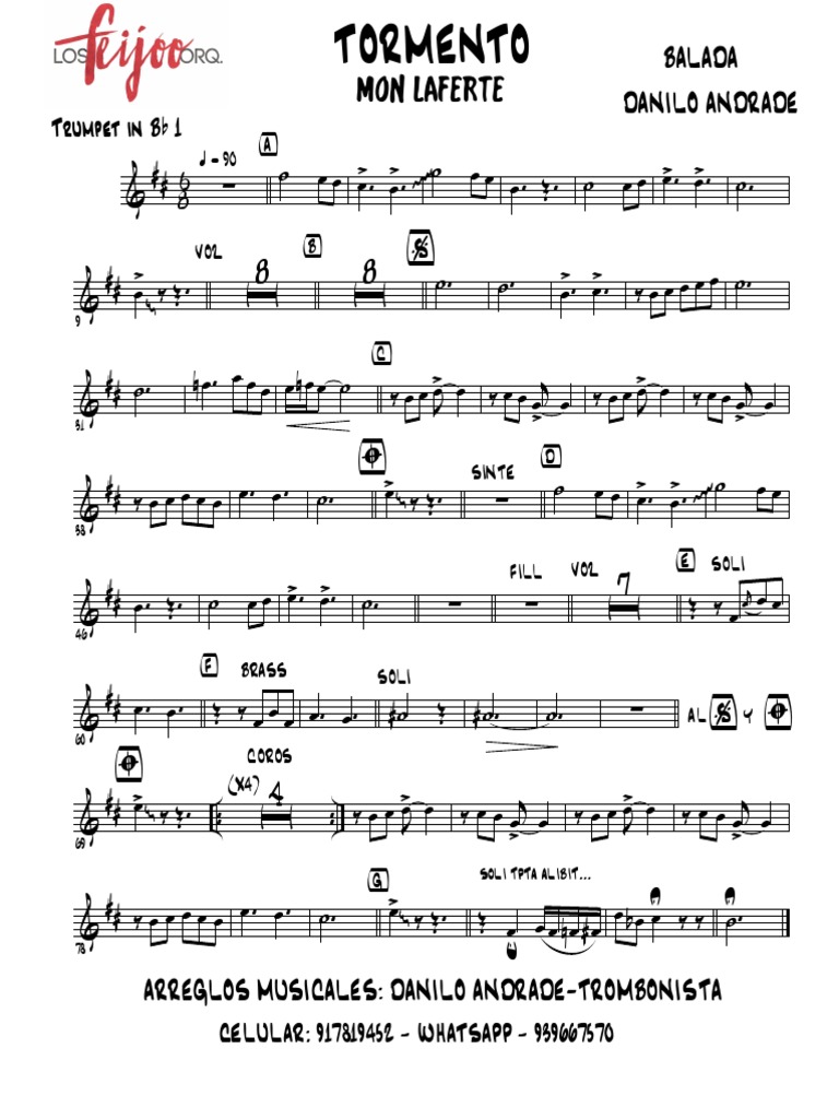 TORMENTO (DANILO) - Trumpet in BB 1-1 | PDF