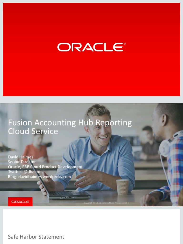 Fusion Accounting Hub Reporting Cloud Service | PDF | Cloud Computing | Oracle Corporation