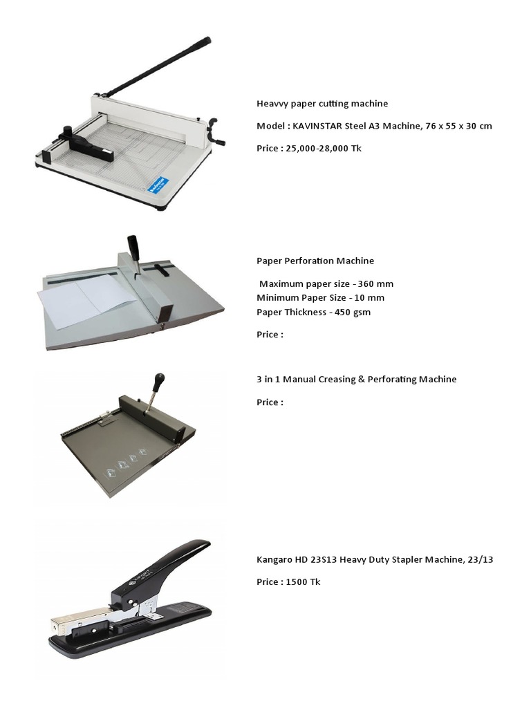 Heavy Paper Cutting Machine | PDF