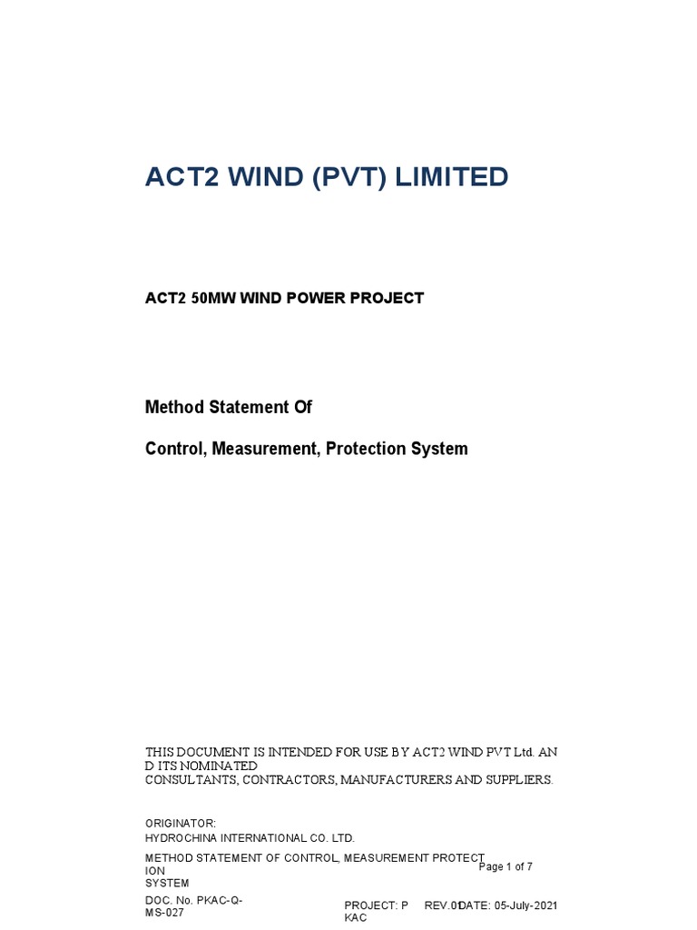 1 - PKAC Q MS 027 Method Statement Control Measurement REV 01 | PDF ...