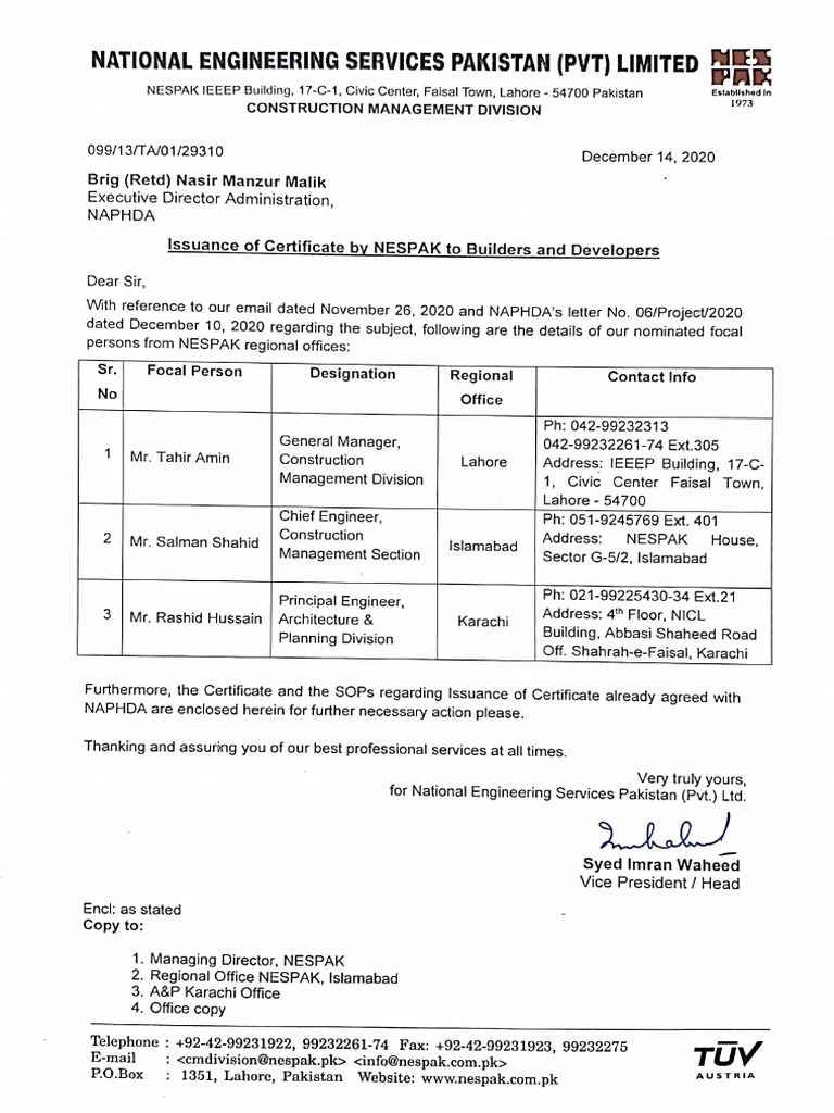 NESPAK Letter 12-14-2020-Merged | PDF | Public Law | Public Finance