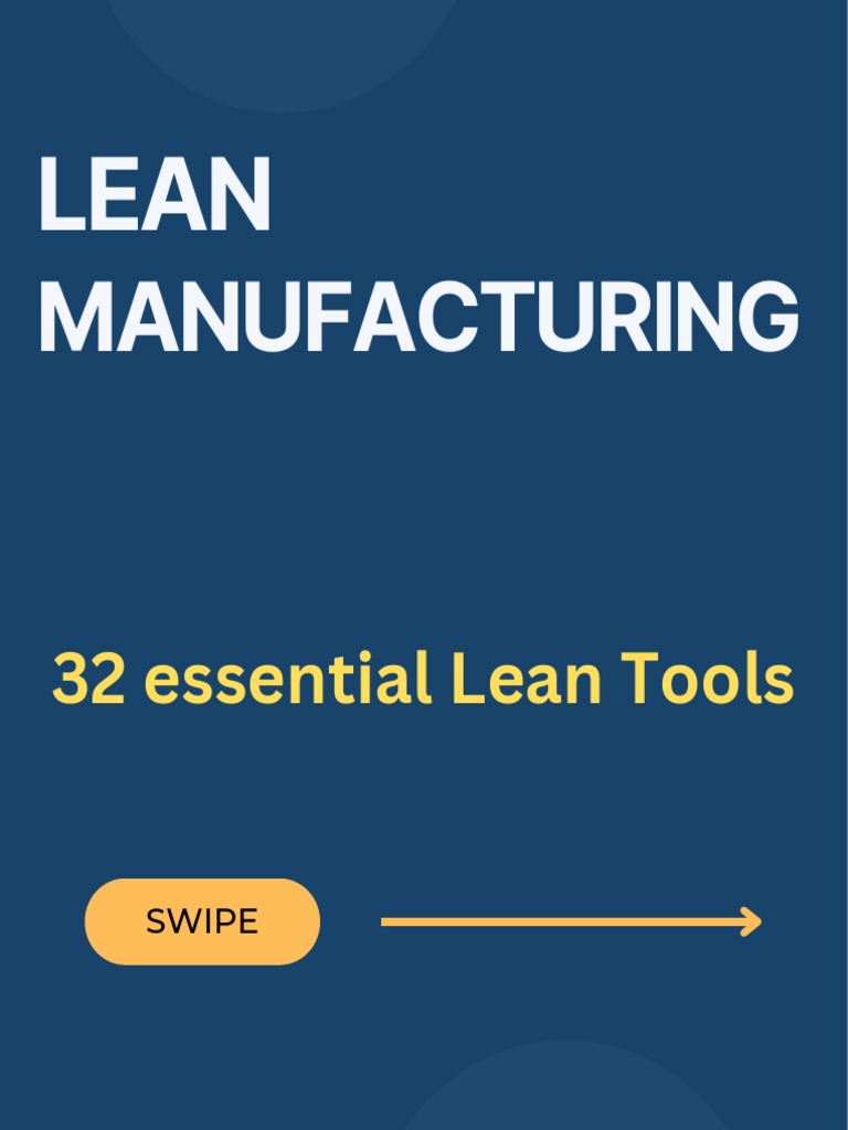 Essential Lean Manufacturing Tools | PDF | Lean Manufacturing | Systems ...