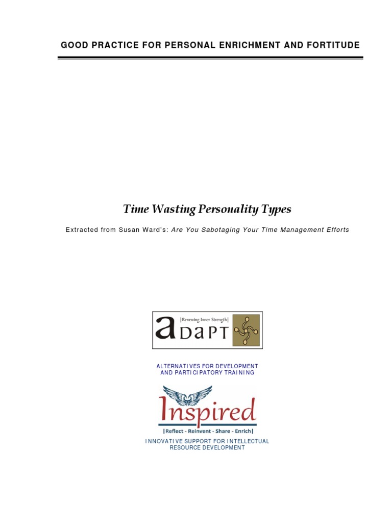 Identifying Time-Wasting Personalities | PDF | Career & Growth | Self ...