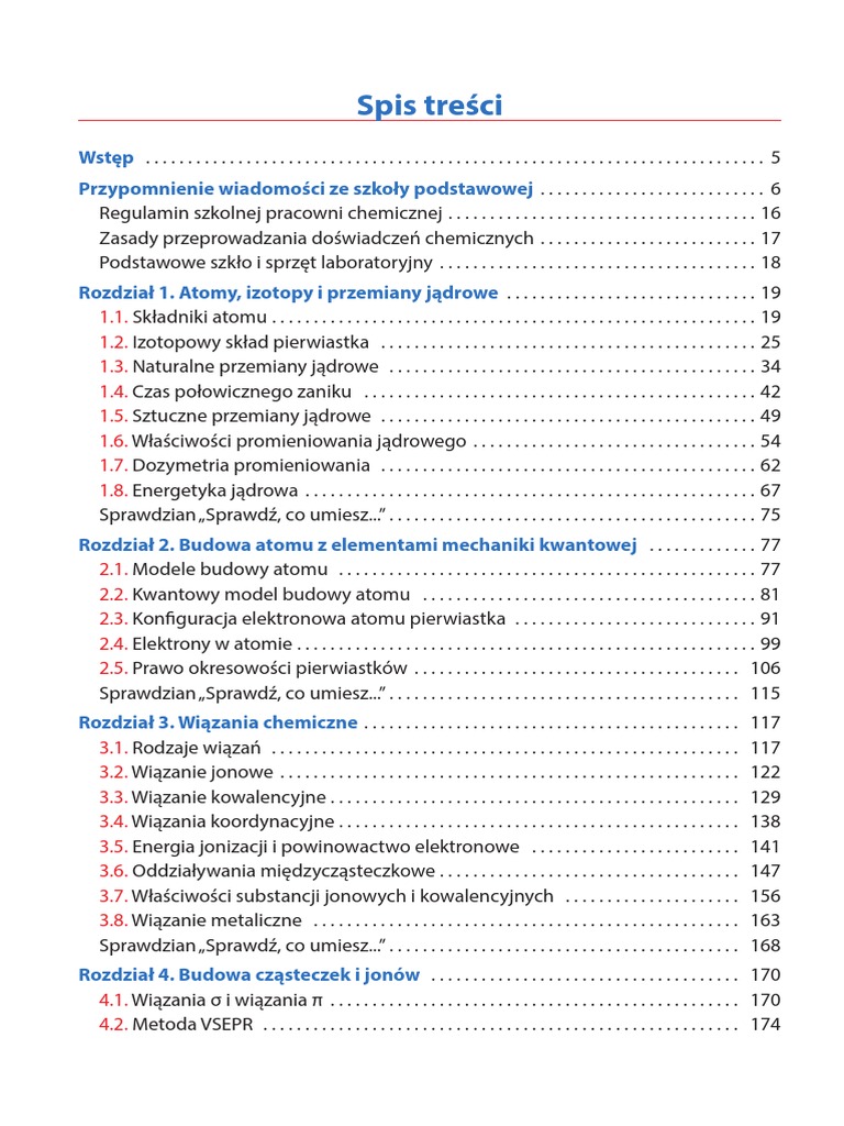 CHR1 Spis Tresci | PDF