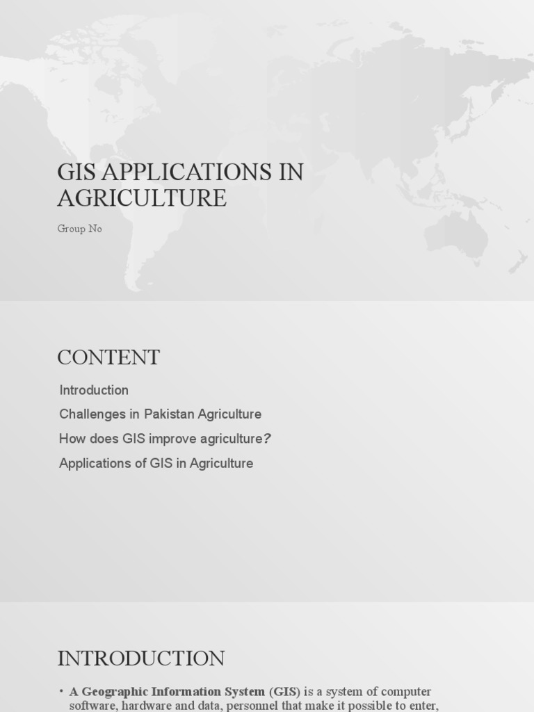 GIS Applications in Agriculture | PDF | Agriculture | Geographic ...