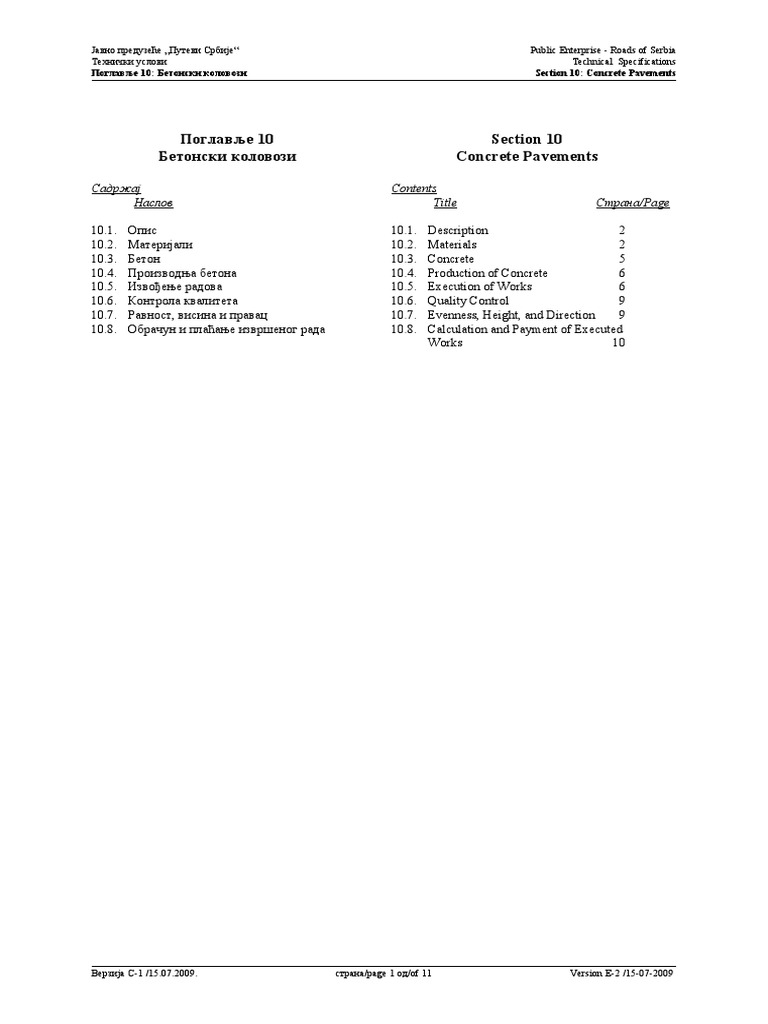 FINAL Section 10-Concrete Pavements - s1 E2 | PDF