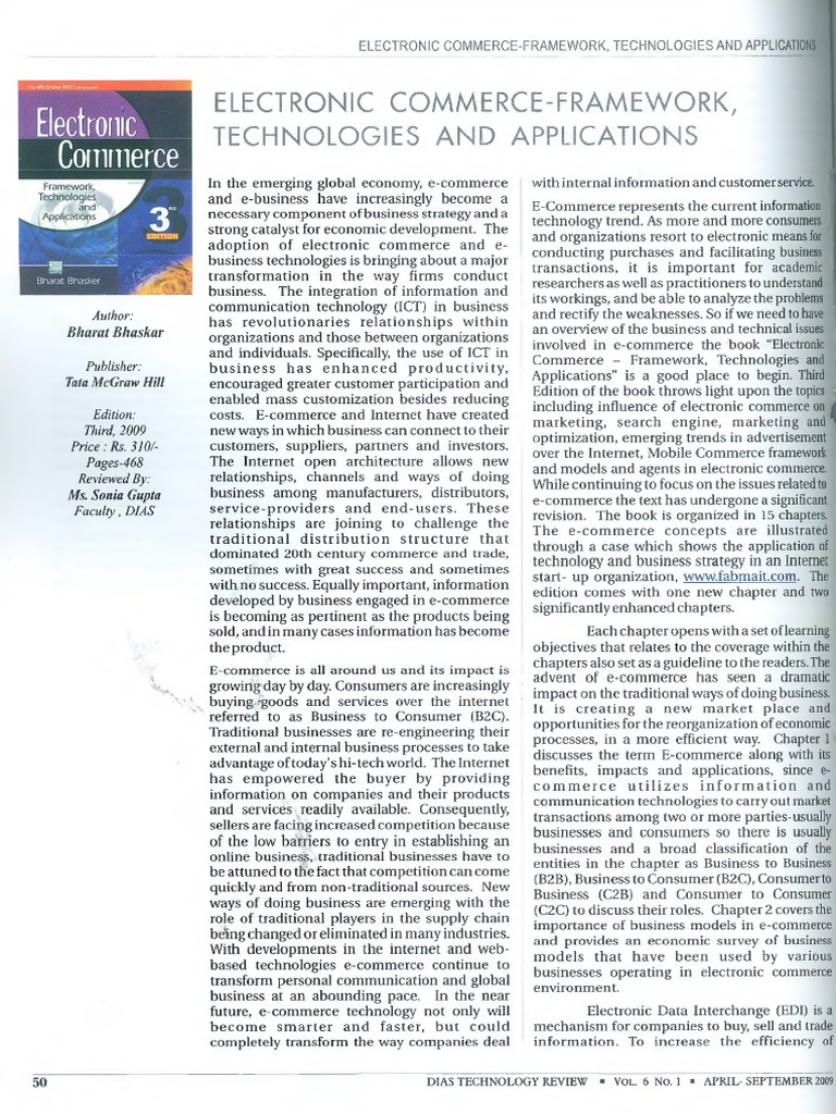 50 51 Electronic Commerce Framework Technologies and Applications ...