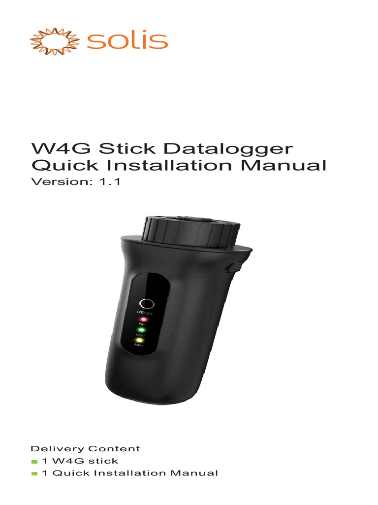 Solis Manual S1-W4G-ST (4pin) V1.1 | PDF | Wi Fi | Electromagnetic ...