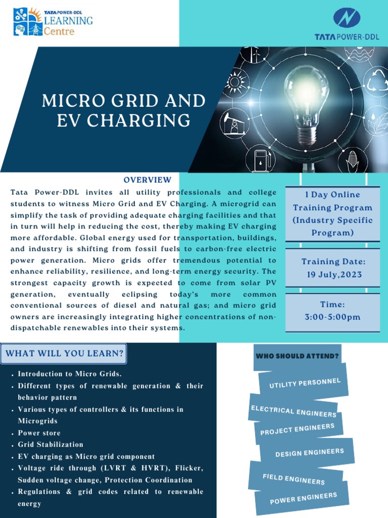 Microgrid & EV Charging Training | PDF | Distributed Generation ...