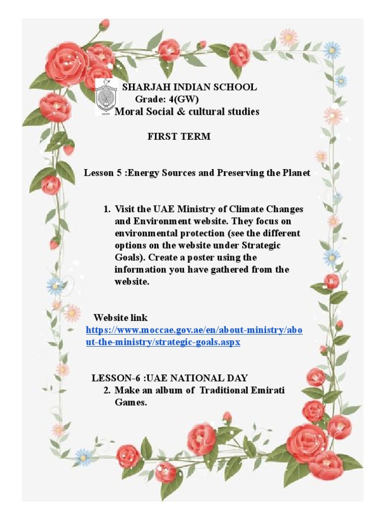 Grade 4 Holiday Homework | PDF | Nature