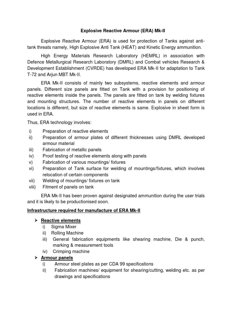 10 Explosive Reactive Armour MK II | PDF | Tanks | Armoured Fighting ...