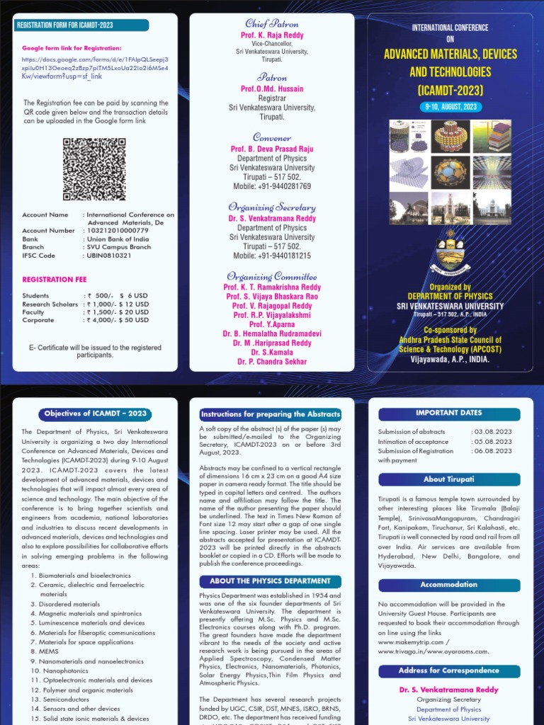 Physics Department Brochure-2 | PDF | Materials | Applied And ...