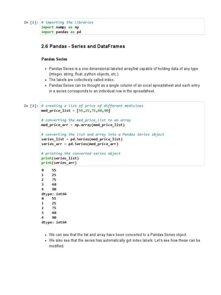 Pandas Notebook | PDF | Mode (Statistics) | Mean