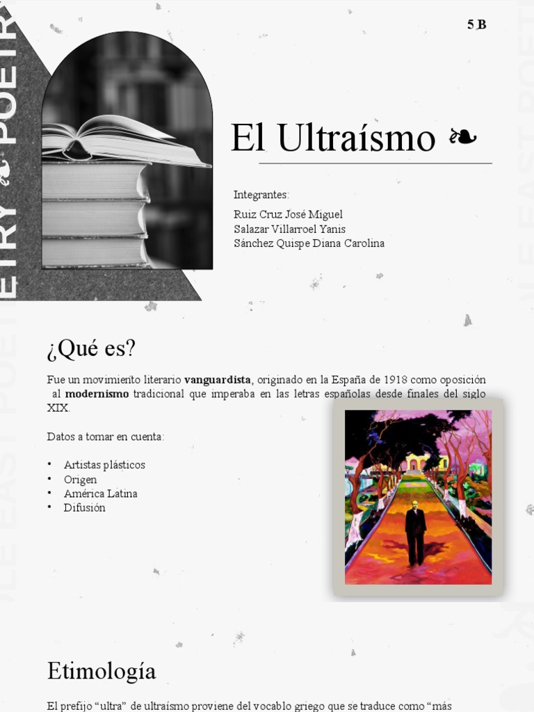 El Ultraísmo: Vanguardia Literaria | PDF