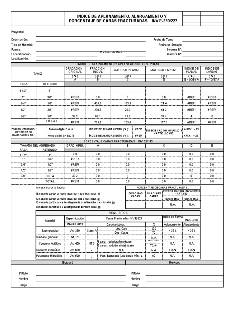 Indice de Forma y Caras Fracturadas | PDF