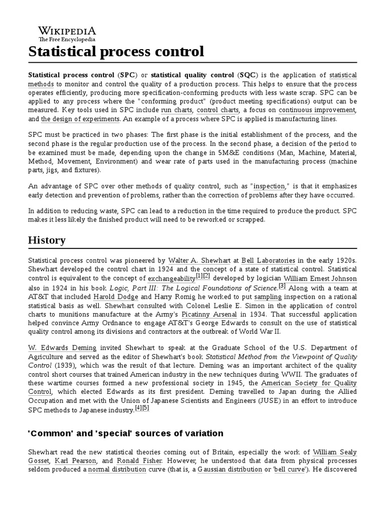 Statistical_process_control | PDF | Statistics | Business Process