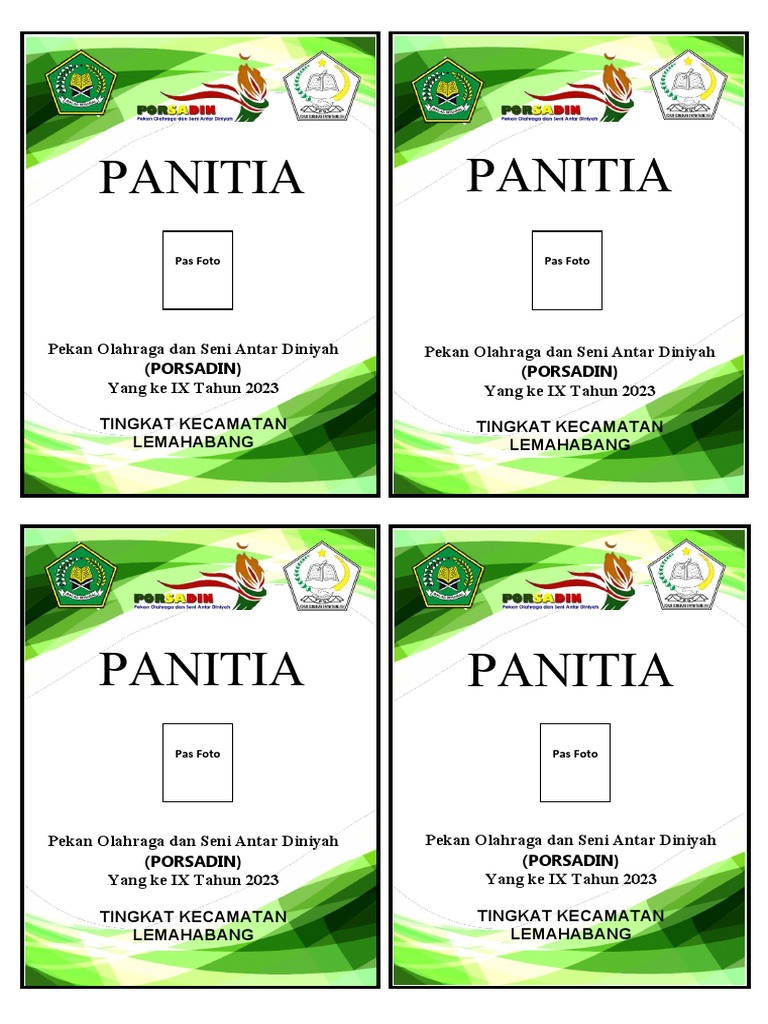 Kartu Panitia Porsadin | PDF