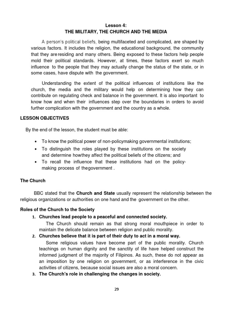 Lesson 4 - Pol Gov | PDF | Mass Media | Popular Culture & Media Studies