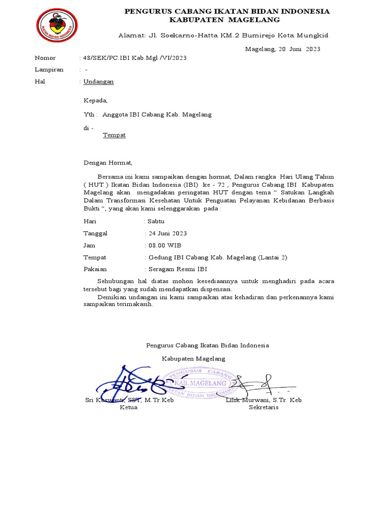 HUT IBI ke-72 di Magelang | PDF