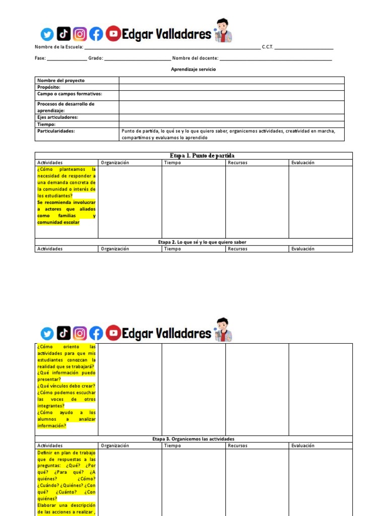 Formato Aprendizaje Servicio | PDF | Evaluación | Aprendizaje