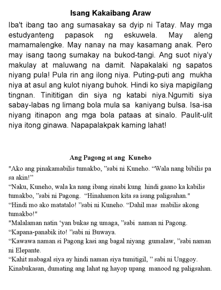 Isang Kakaibang Araw | PDF Isang Kakaibang Araw | PDF