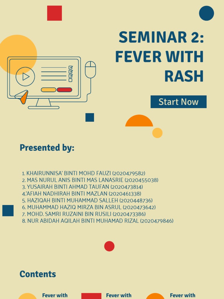Fever With Rash Seminar | PDF | Herpes Simplex | Medical Specialties