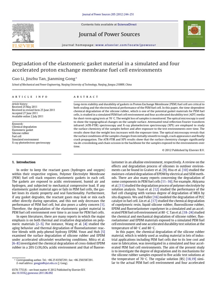 Degradation Of Silicon And Elastomers Pdf Silicon X Ray Photoelectron Spectroscopy