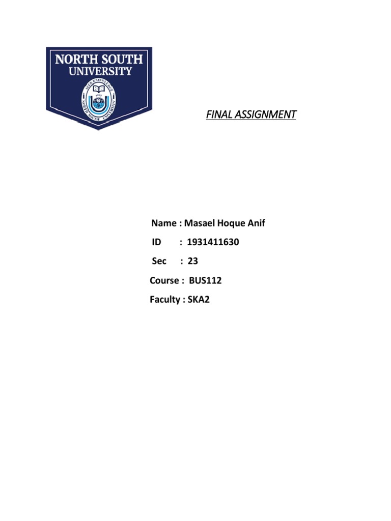 Bus112 Final Assignment | PDF