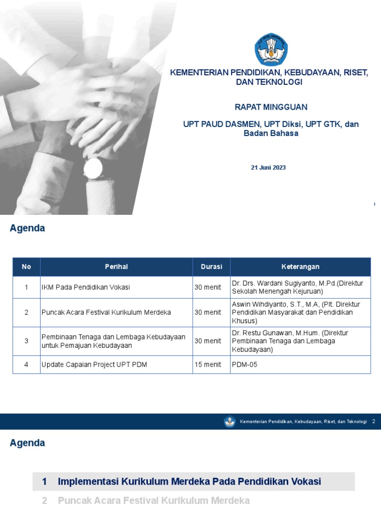 Rapat Mingguan UPT | PDF