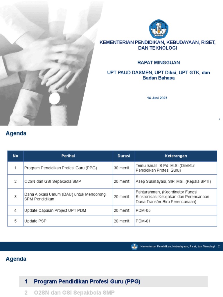 Rapat Mingguan UPT | PDF