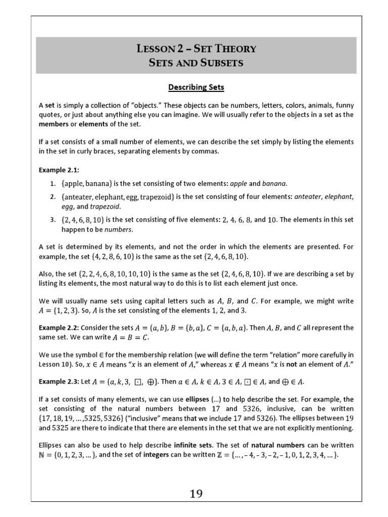 Chapter 2 - Set - Steve Warner | PDF | Set (Mathematics) | Mathematical Proof