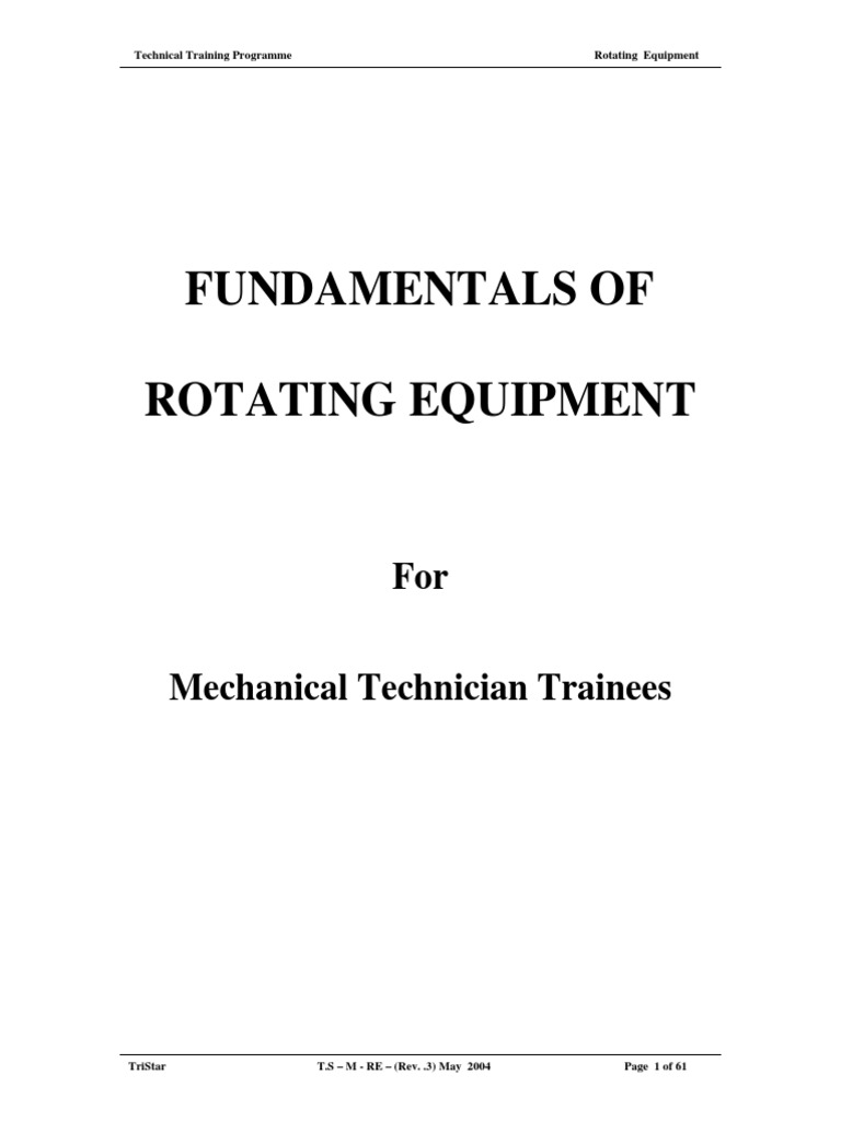 Fundamentals of Rotating Equipment Training | PDF | Bearing (Mechanical ...