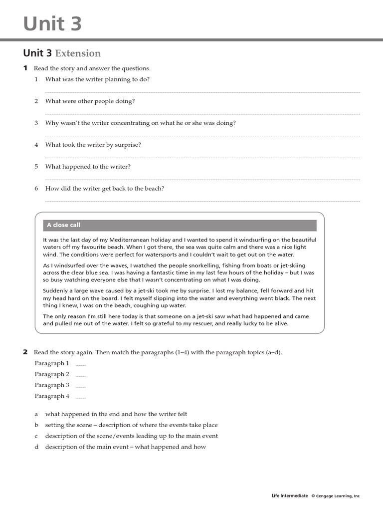 Intermediate Unit3 Extension Be | PDF