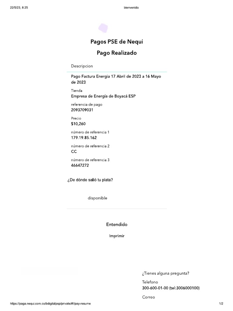 Factura EBSA PTO BOYACA Pago 2 | PDF