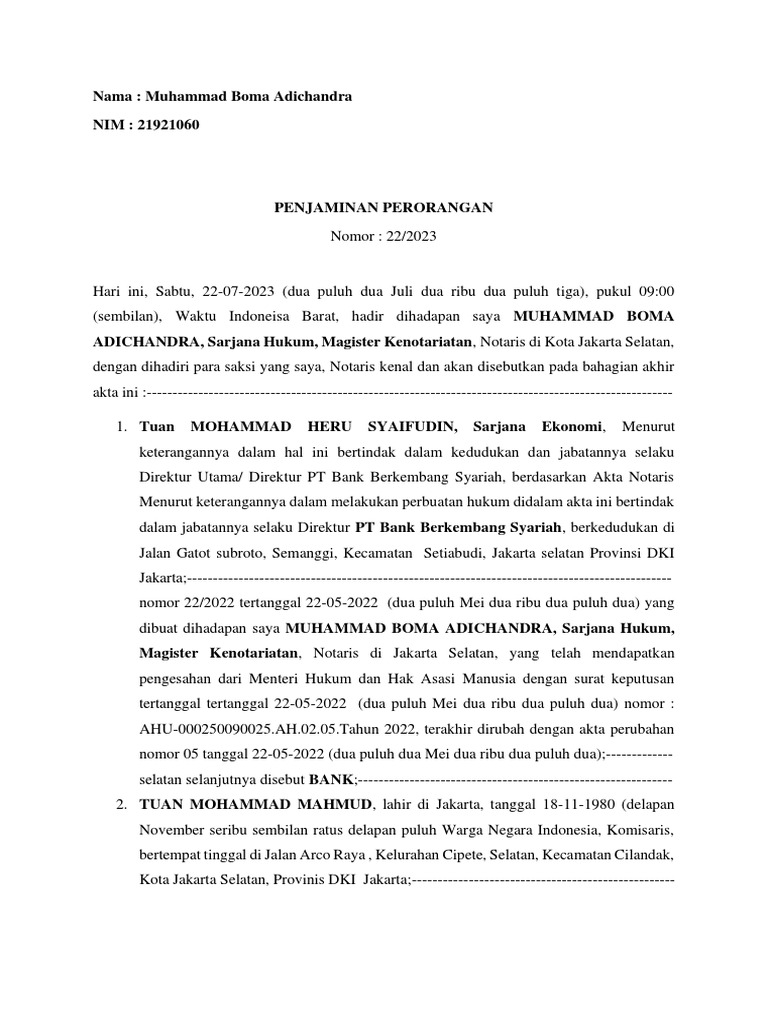 Akta Perusahaan Merger | PDF