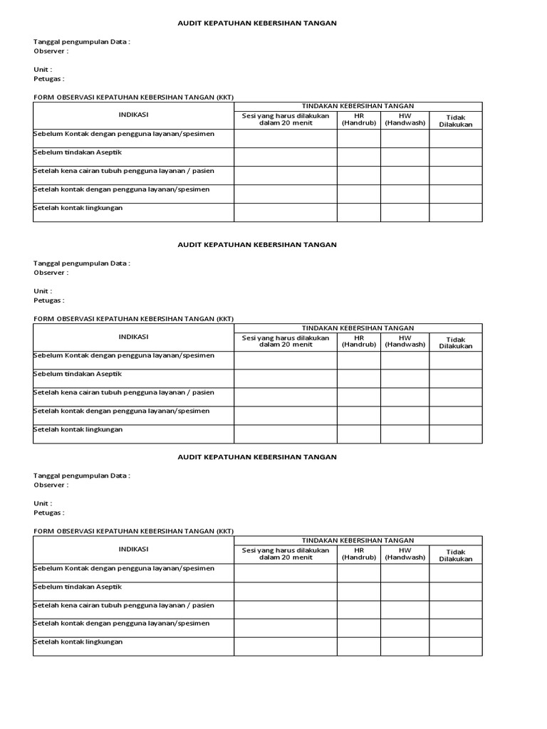 Form Audit PPI KKT | PDF