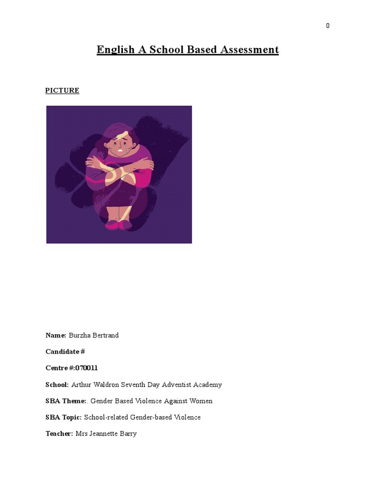 English SBA | PDF | Domestic Violence | Teachers